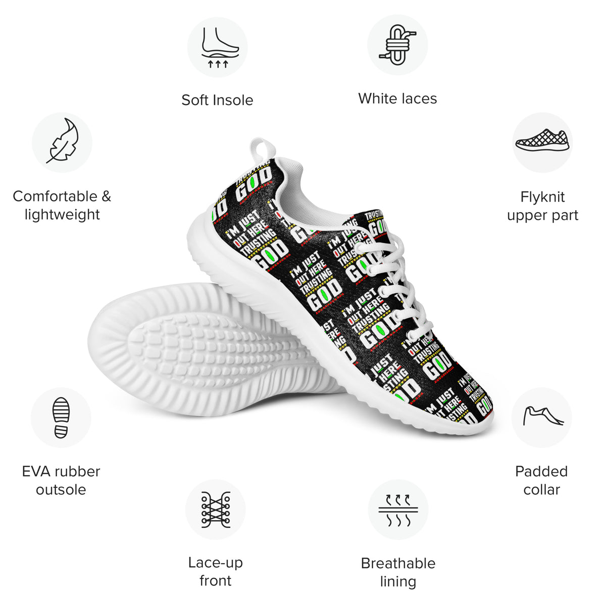 Trust GOD Women’s Athletic Shoes | Grace To Faith